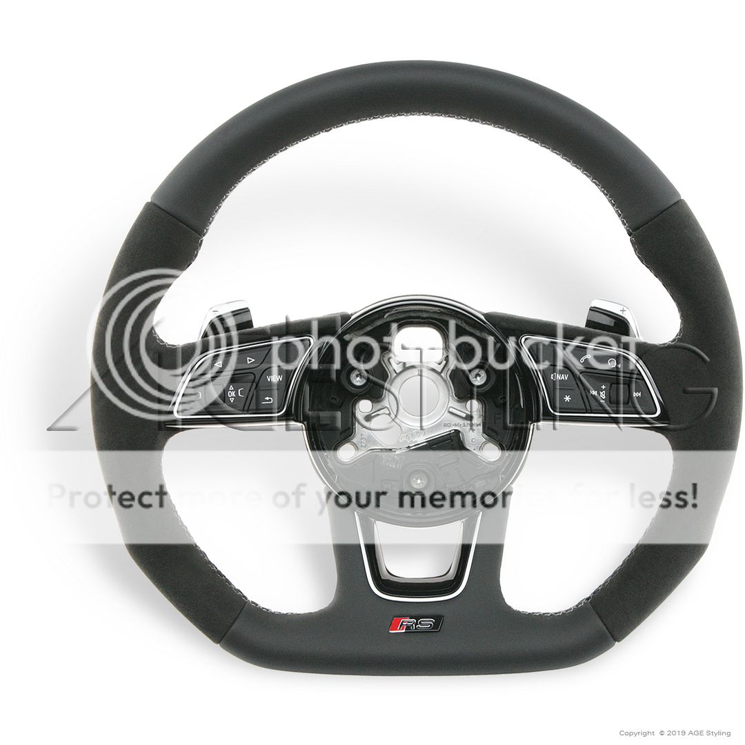 OEM AUDI RS3 8V Quattro S-Tronic Flat Bottom ALCANTARA Steering Wheel ...